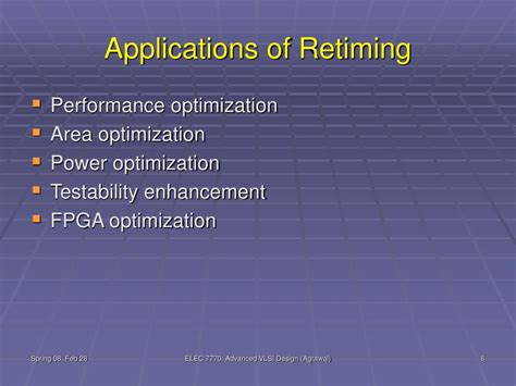 Ppt Elec 7770 Advanced Vlsi Design Spring 2008 Retiming Powerpoint Presentation Id6729812