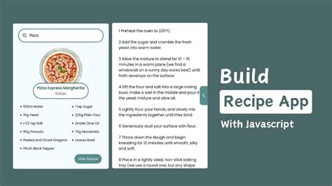 Recipe App In Html Css And Javascript Recipe App In Javascript Youtube