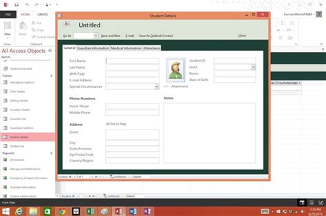 Classroom Manager Database Template Access Database