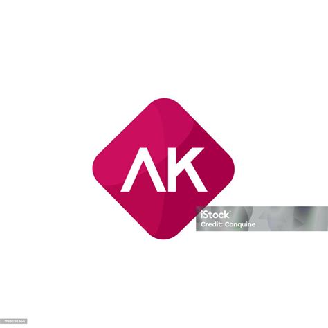 초기 편지 Ak 로고 템플릿 0명에 대한 스톡 벡터 아트 및 기타 이미지 0명 개념 금 금속 Istock