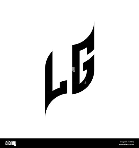 LG Monogram Geometric Shape Style Template Monogram Initial Design Vector Isolated On White