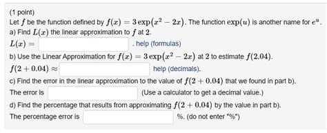 solved 1 point let f be the function defined by