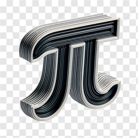 3d Black Metallic Pi Symbol With A Glossy Finish National Day Bold And