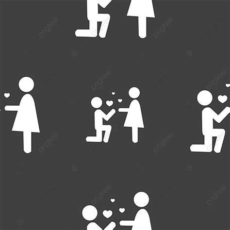 A Proposal Symbol Vector Seamless Pattern On Gray Background Vector