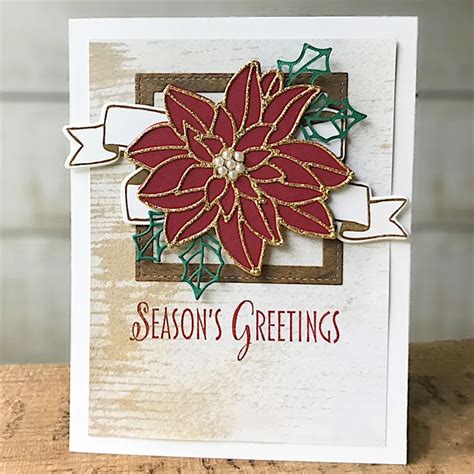 Gjcrafts Poinsettia Dies Flower Cutting Dies And Stamps For Card Making