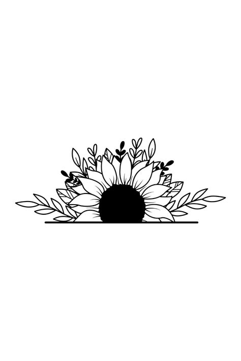 Svgs Sunflower Heart Faith Hope Love Svg Sunflower Svg Simple Sunflower