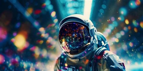 Premium Photo Astronaut In A Spacesuit In Outer Space Generative Ai
