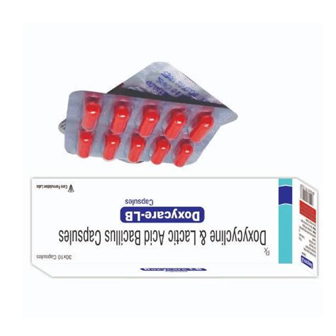 Doxycycline And Lactic Acid Bacillus Capsules At Rs 80 Box Doxycycline And Lactic Acid Bacillus