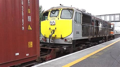 Irish Rail 071 Class Loco 086 Iwt Liner Tullamore Station Youtube