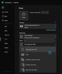 Printer Not Printing Publisher Documents Correctly