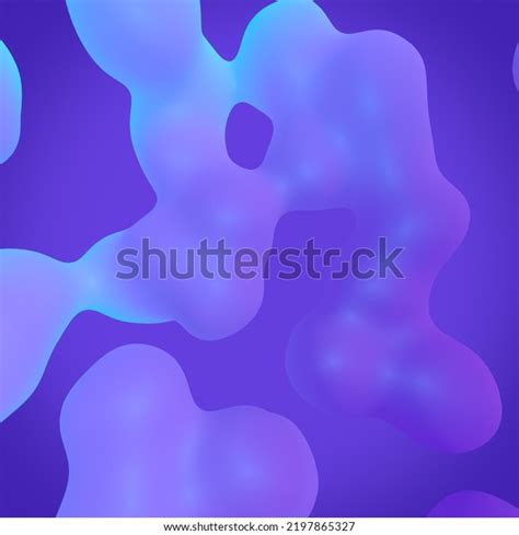 Floating Magical Glowing Liquid Blobs Look Stock Illustration