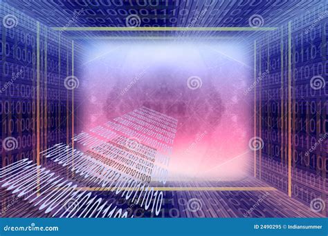 binary code digital tunnel stock image image of modern 2490295