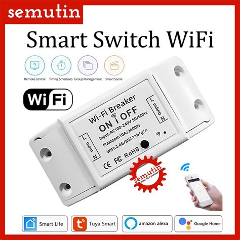 Jual Smart Switch WiFi Saklar Pintar Wireless Breaker ON OFF Otomatis IoT Automation