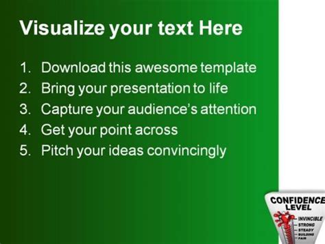 Thermometer Of Confidence Level Science Powerpoint Templates And