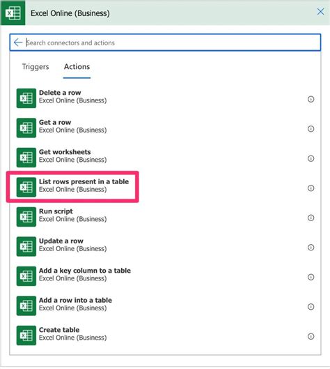 Power Automate Office 365 Excel List Rows Present In A Table Action Manuel T Gomes