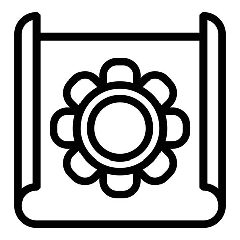 Business Project Icon Outline Vector Online Job 15890882 Vector Art At