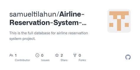 GitHub Samueltilahun Airline Reservation System Database This Is The Full Database For