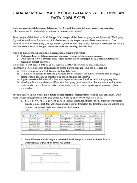 Membuat Surat Dengan Mail Merge