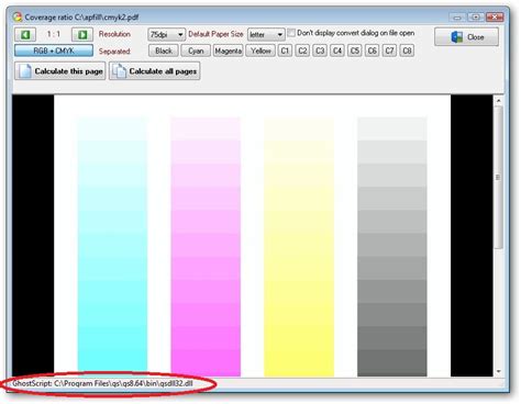 APFill Ink Coverage Calculator Which Version Of GhostScript To Use AVPSoft