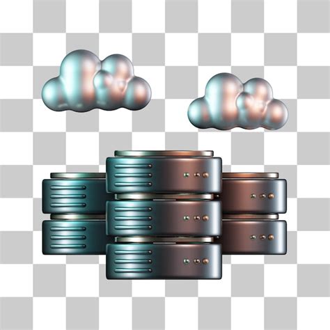 Premium Psd Database Cloud 3d Icon
