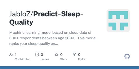 Github Jabloz Predict Sleep Quality Machine Learning Model Based On Sleep Data Of