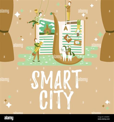 Sign Displaying Smart City Word Written On Urban Area That Uses
