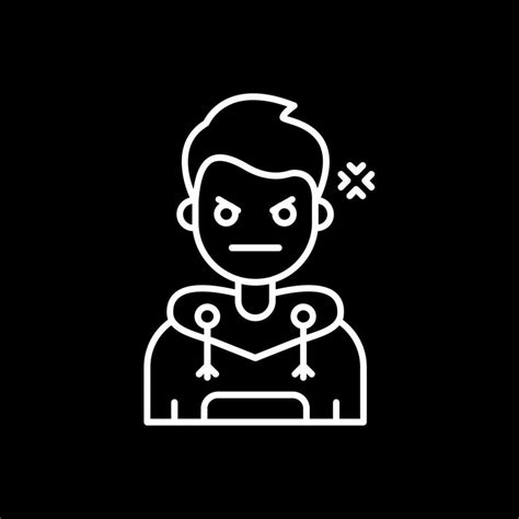 Angry Line Inverted Icon 41685523 Vector Art At Vecteezy