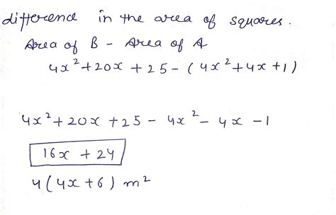 [solved] please make answer bold the side length of square a is 2x