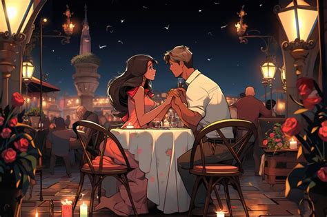 Premium Ai Image Romantic Cartoon Proposal Whimsical Scene Of Love And Commitment