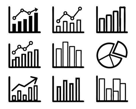 Premium Vector Set Of Statistics Icon Illustration Business Chart