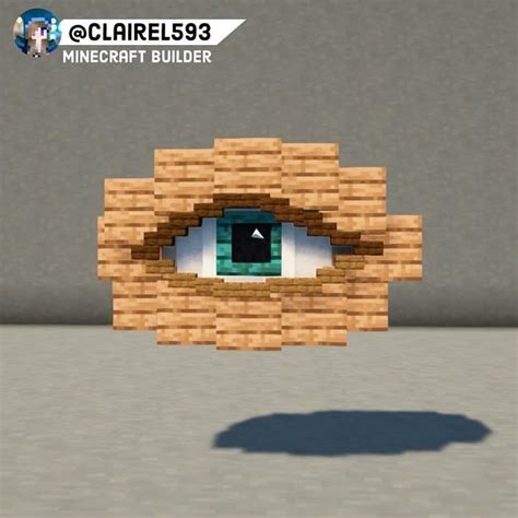 Minecraft Eye Wall In 2024 Minecraft Wall Designs Minecraft Wall