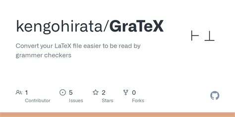 Github Kengohiratagratex Convert Your Latex File Easier To Be Read
