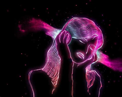 Neon Girl Wallpapers Top Free Neon Girl Backgrounds Wallpaperaccess