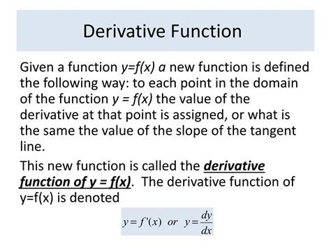 PPT The Derivative Function PowerPoint Presentation Free Download ID