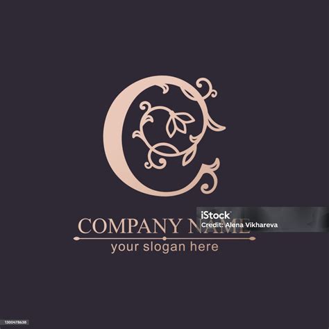 프리미엄 벡터 C 로고 몬노그램 레터링 장미의 섬세한 우아한 꽃 무늬 엘리트 회사를 브랜딩하기 위한 개인 로고 또는 사인 벡터 디자인 0명에 대한 스톡 벡터 아트 및 기타