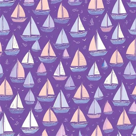Seamless Pattern With Boat Background Premium Ai Generated Image