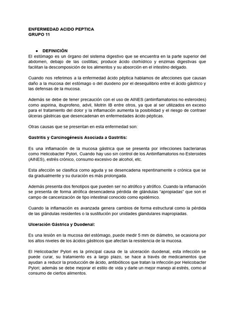 Enfermedad Ácido Péptica Pdf