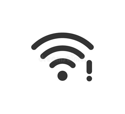 Wifi Symbol And Exclamation Mark Icon Jamming Wireless Internet Signal Wi Fi Error Failure