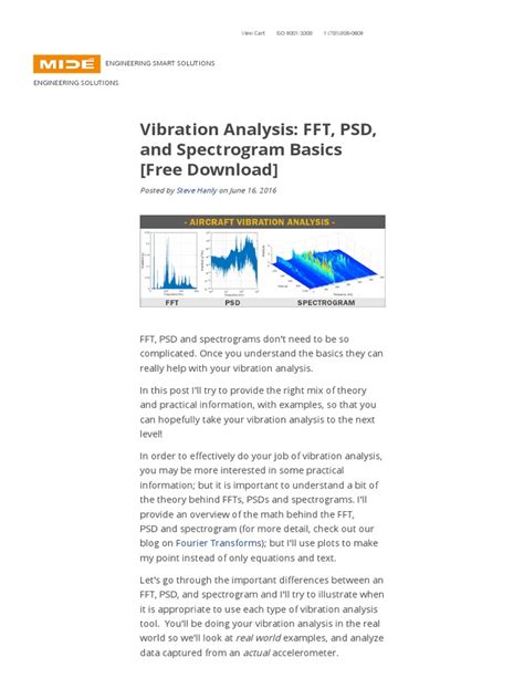 vibration analysis fft psd and spectrogram basics free download