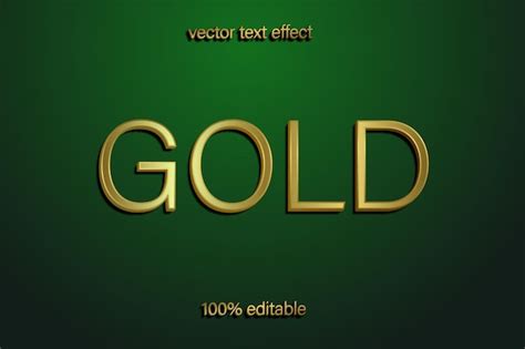 Premium Vector Golden 3d Text Style Effect