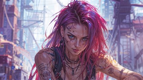 3855d Anime Girl Pink Hair 4k Wallpaper Pc Desktop