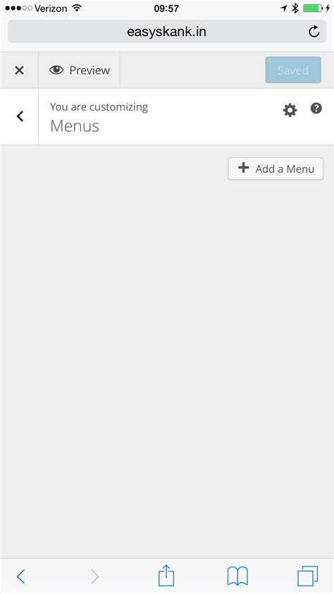 Customize Menus Menu Customizer IPhone Make WordPress Test
