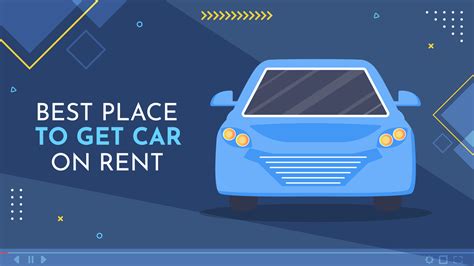 Car Rental Social Media Thumbnail Template Flat Cartoon Background