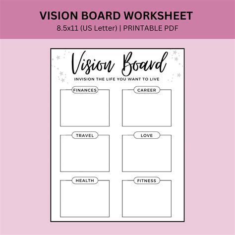 Vision Board Map Worksheet 26 Vision Board Templates [free And Printable