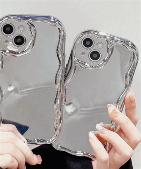 [당일배송] 아이폰케이스 아이폰 15 14 13 12 11 X Xs 미러케이스 물결케이스 깔끔한케이스 에이블리