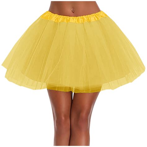 Tawop Womens Pleated Gauze Short Skirt Adult Dancing Skirt
