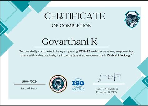 Govarthani K On Linkedin Ethicalhacking Cybersecurity Learningjourney Continuousimprovement