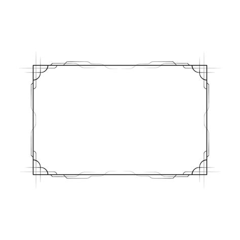 Premium Vector Abstract Black Simple Line Rectangular Frame Doodle Premium Vector Abstract Black Simple Line Rectangular Frame Doodle
