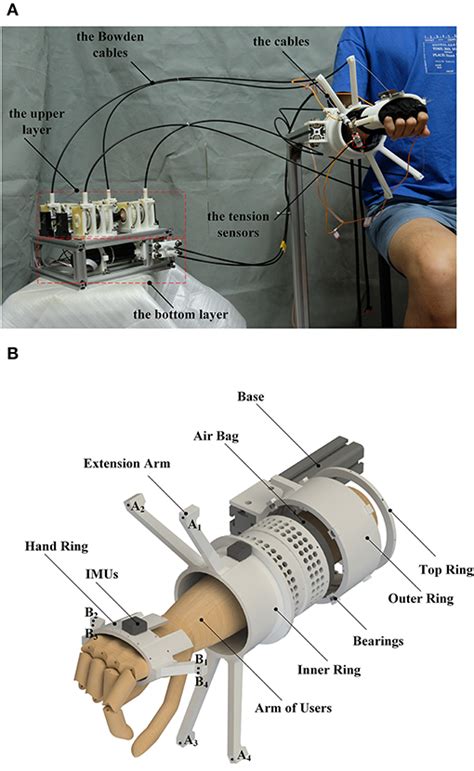 Frontiers A Cable Driven Three Dof Wrist Rehabilitation Exoskeleton