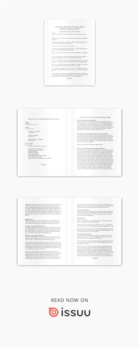 A Sample Edwardian Upper Class Dinner Menu Dinner Menu Dinner Edwardian